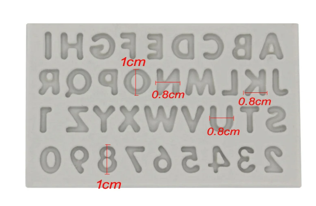 Small Letters and Numbers Silicone Mold – Frans Cake and Candy